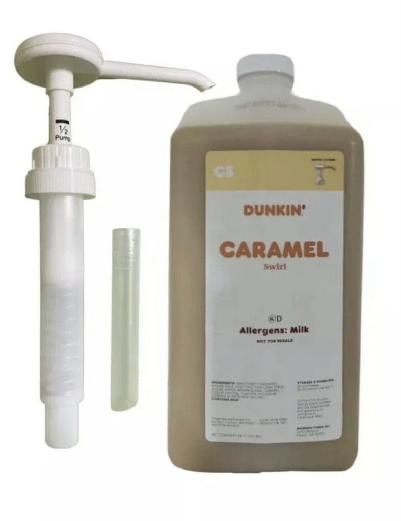 2 pcs-Dunkin Donuts Caramel Sauce-Swirl-Syrup 64 Oz Jug With Pump ...
