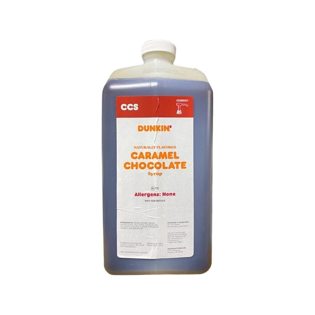 Dunkin Donuts Caramel Chocolate Sauce-Swirl-Syrup 64 Oz Jug ...
