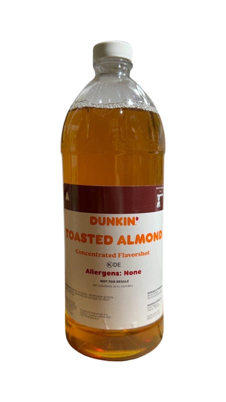 Dunkin Donuts Unsweetened Toasted Almond Flavor Shot 30oz Bottle ...