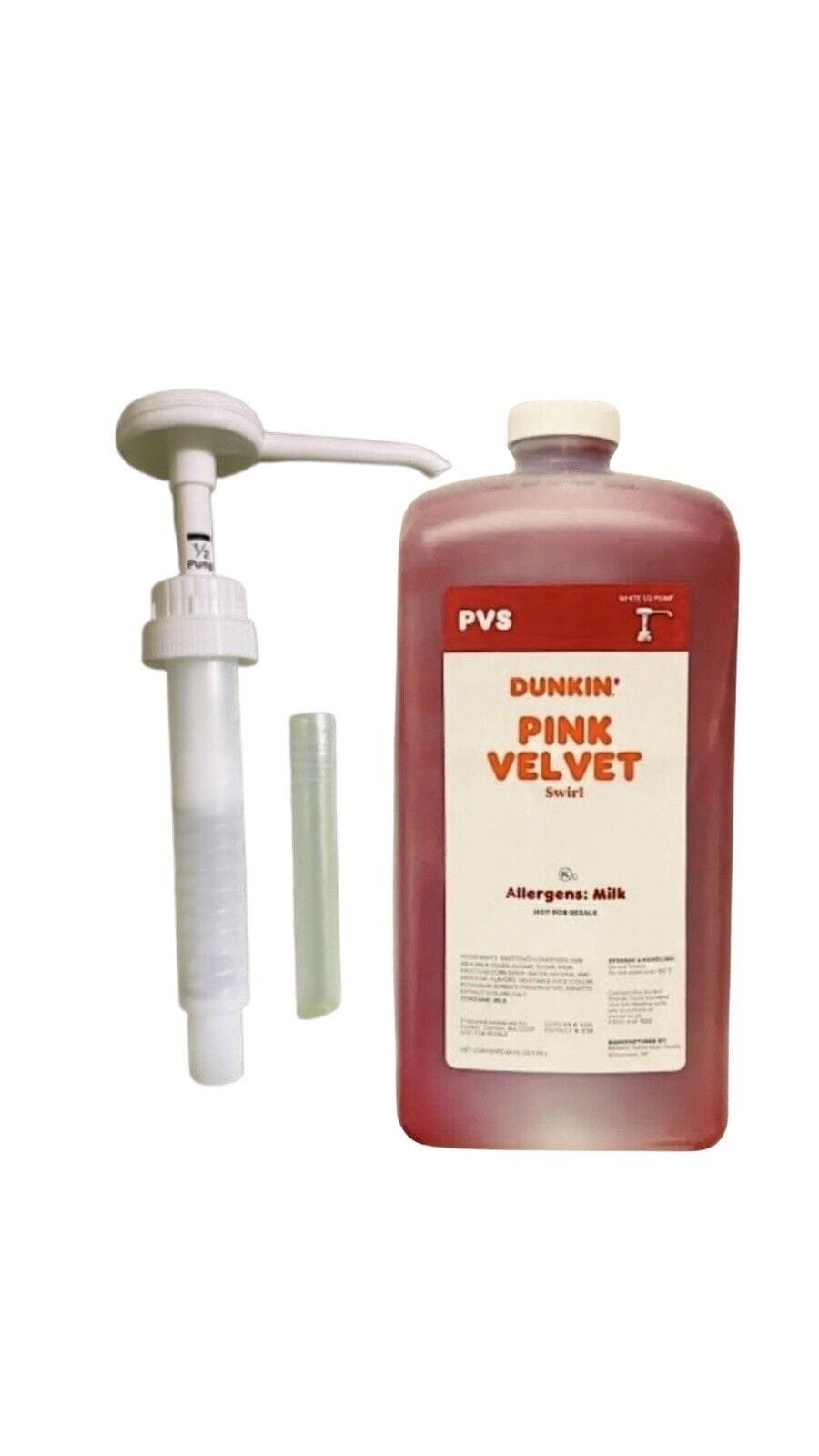Dunkin Donuts Pink Velvet Sauce-Swirl-Syrup 64 Oz Jug – flavors4coffee.com