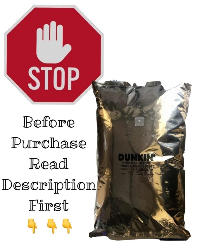 Dunkin Donuts -Regular Coffee Whole Bean – 5lb Bag – flavors4coffee.com